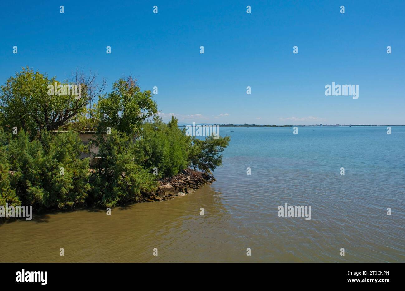 Shallow waters in the Grado section of the Marano and Grado Lagoon in ...