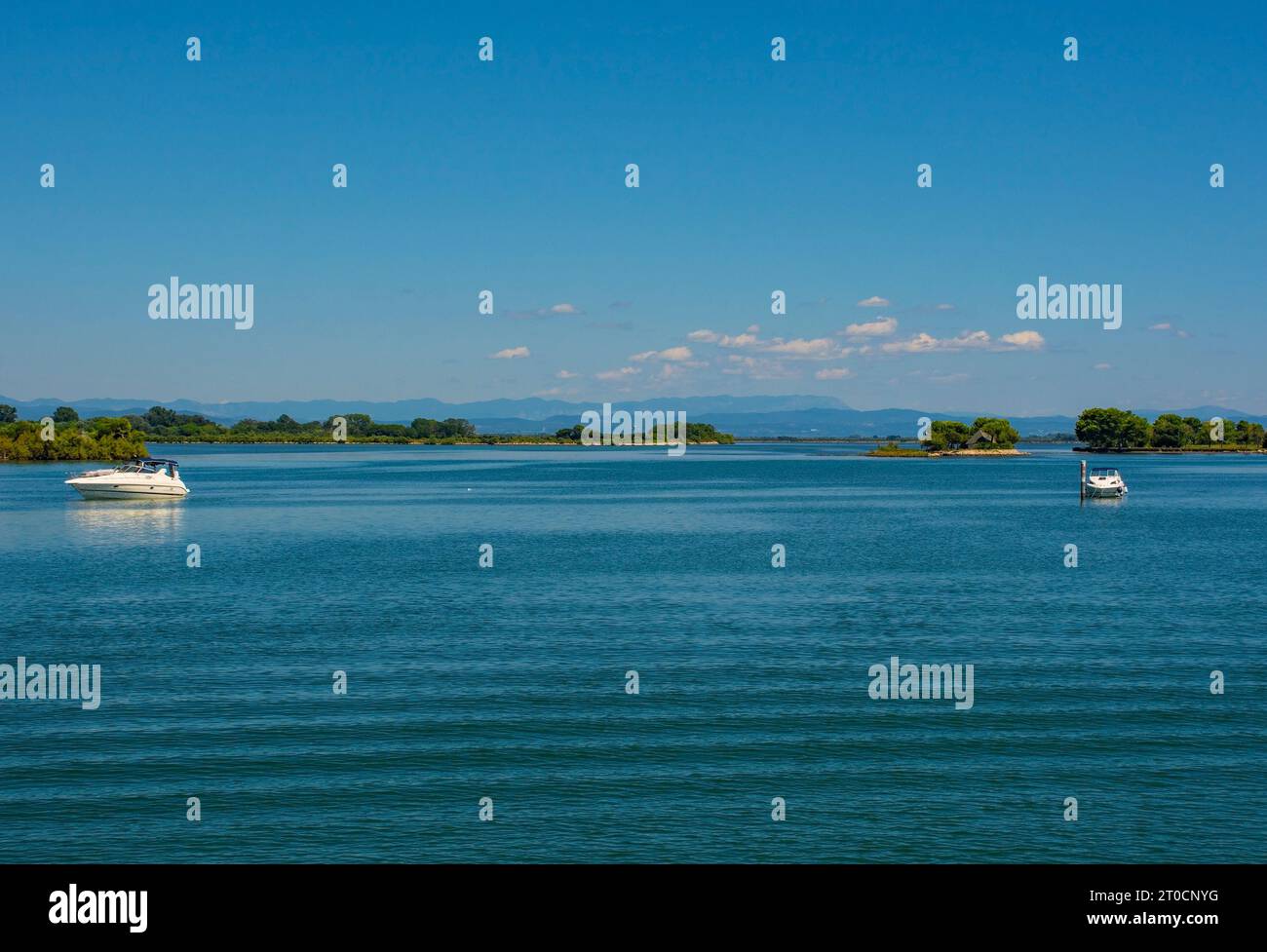 Shallow waters in the Grado section of the Marano and Grado Lagoon in ...