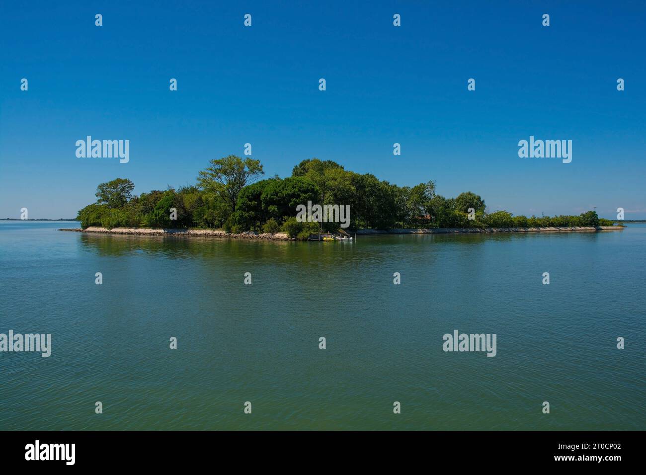 An island in the Grado section of the Marano and Grado Lagoon in Friuli ...