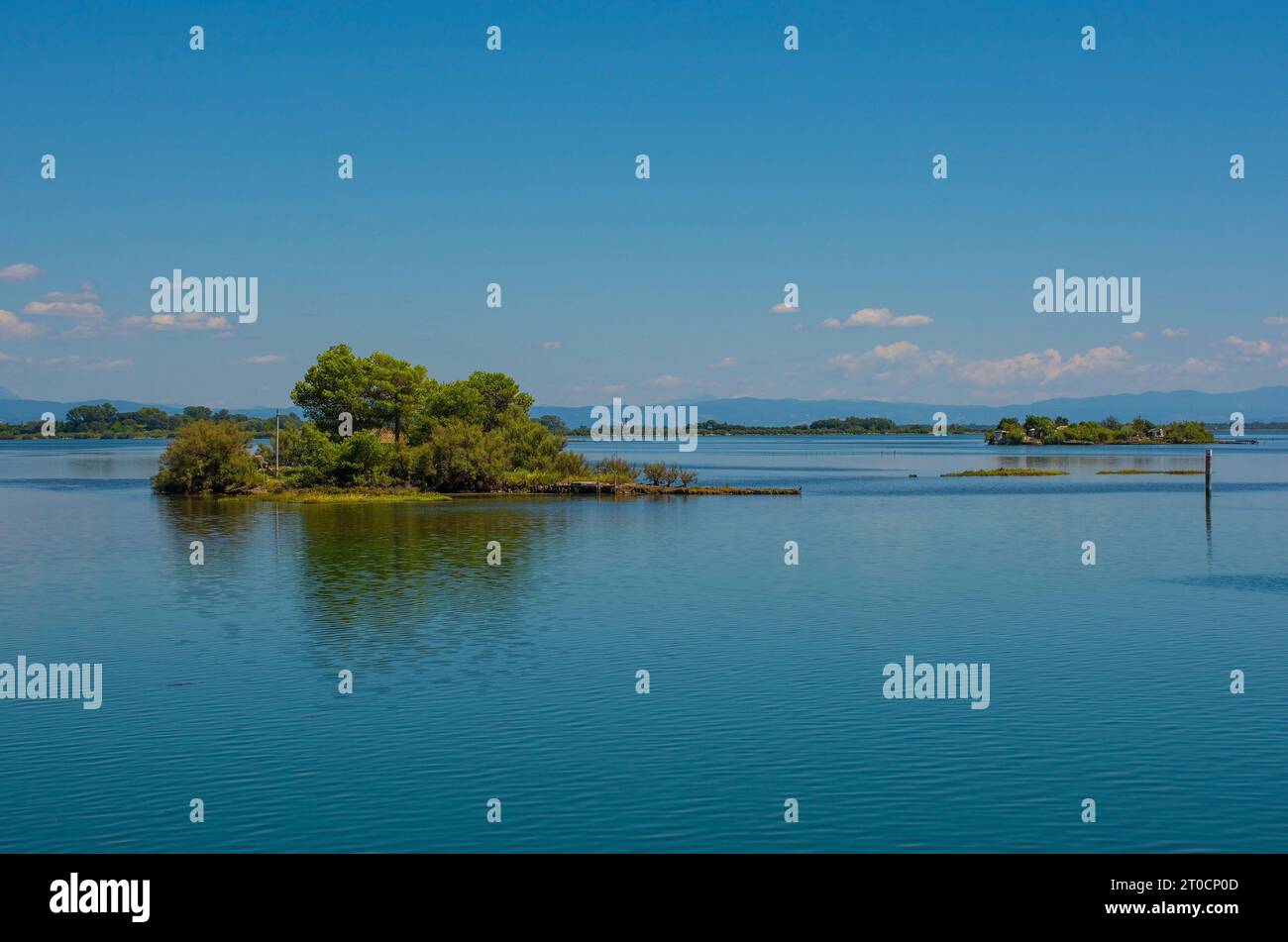 An island in the Grado section of the Marano and Grado Lagoon in Friuli ...