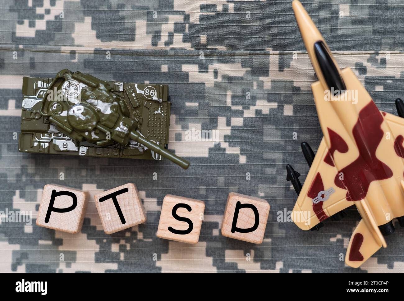 PTSD wooden blocks , Post Traumatic Stress Disorder Stock Photo - Alamy
