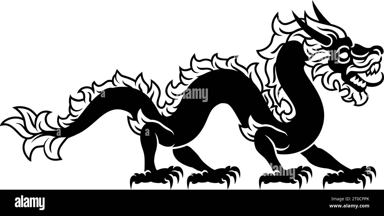 Dragon Chinese Zodiac Horoscope Animal Year Sign Stock Vector Image ...