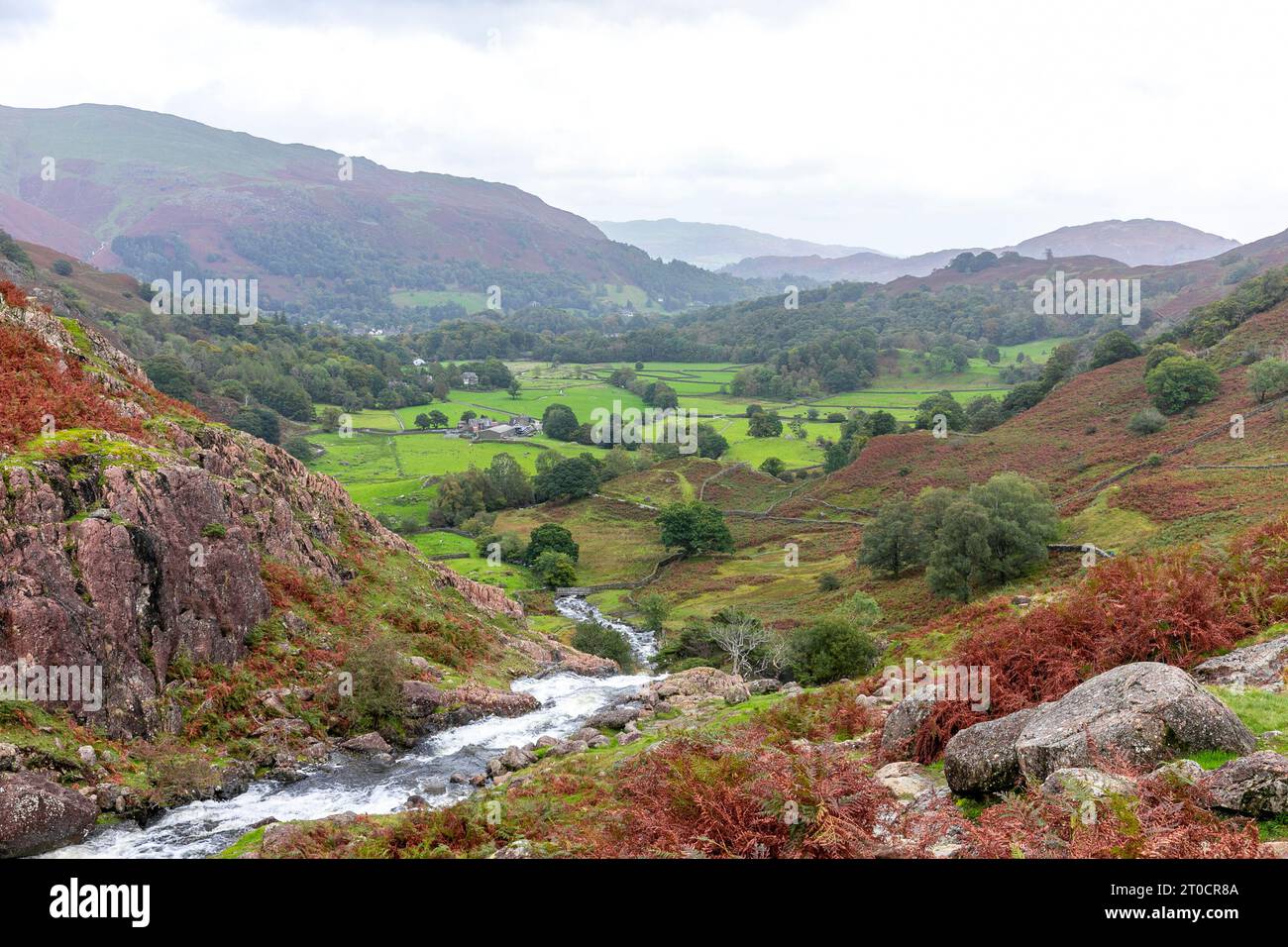Lake District, Easedale Beck and Valley forms the walk to Easedale Tarn ...