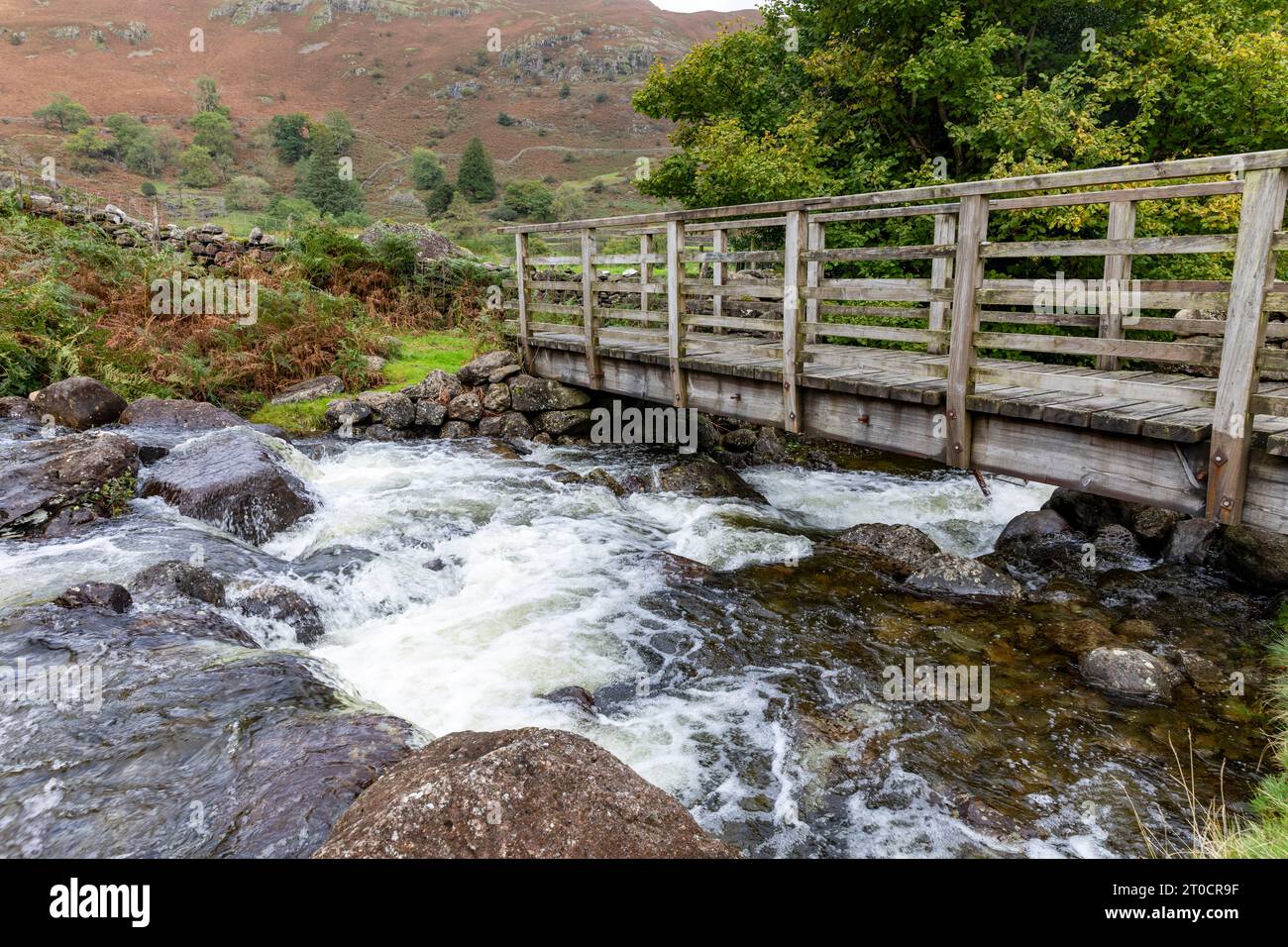 Lake District, Easedale Beck and Valley forms the walk to Easedale Tarn ...