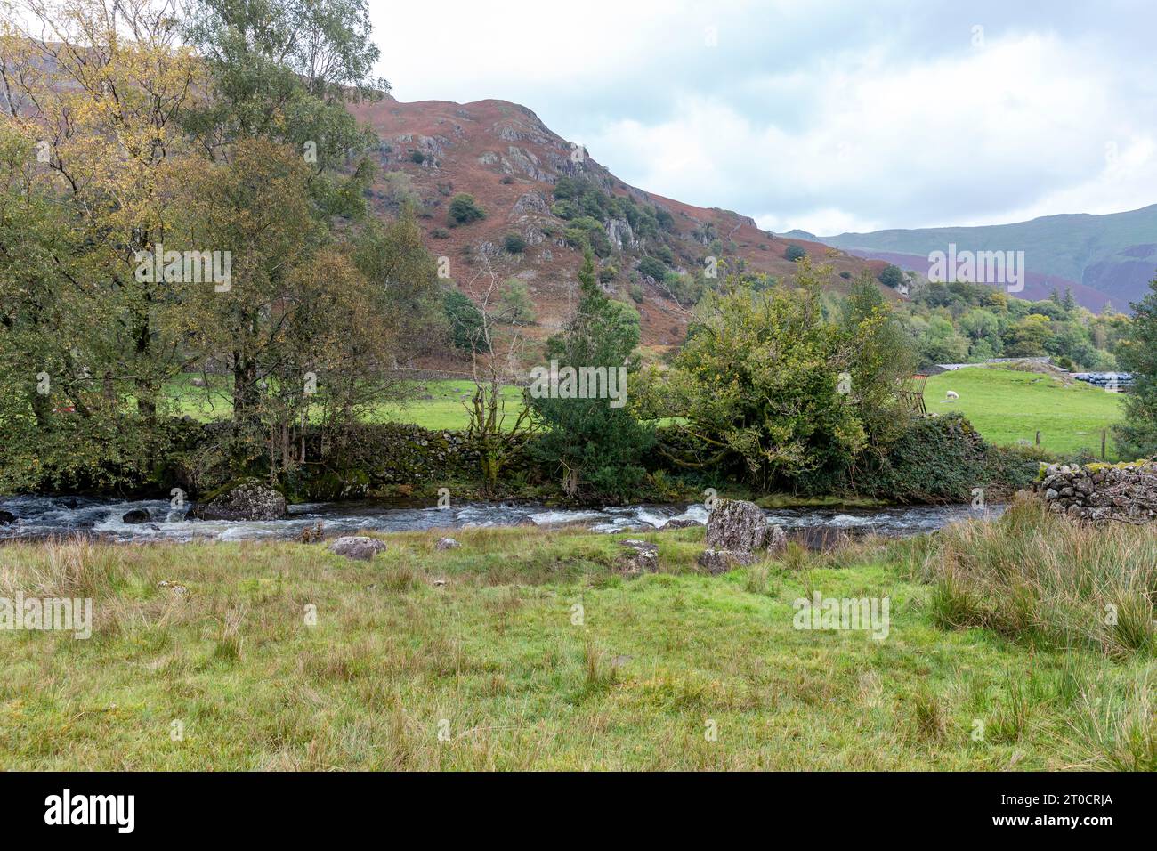 Lake District, Easedale Beck and Valley forms the walk to Easedale Tarn ...