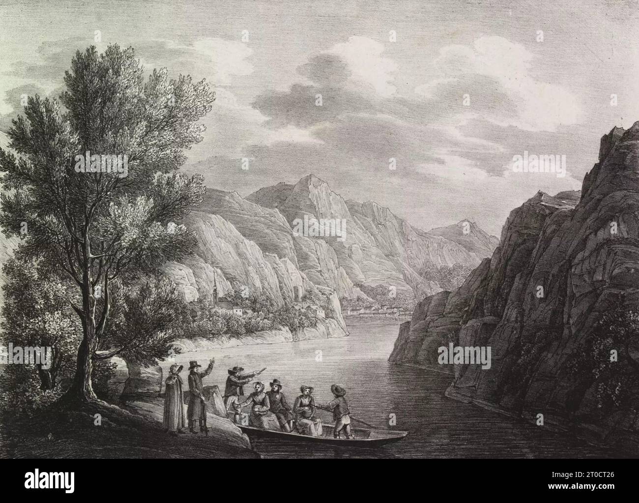 Die Donau in Niederösterreich. Gegend bei Sirblingstein, 1826 / The ...