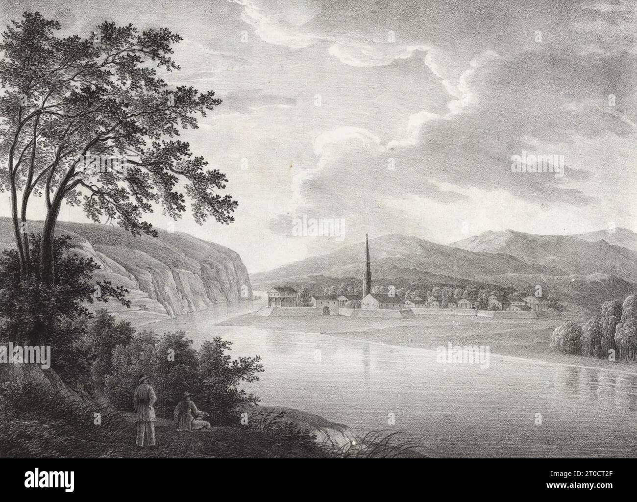 Die Donau in der ehemaligen Wallachei. Festung Turnul, Turnu M?gurele ...