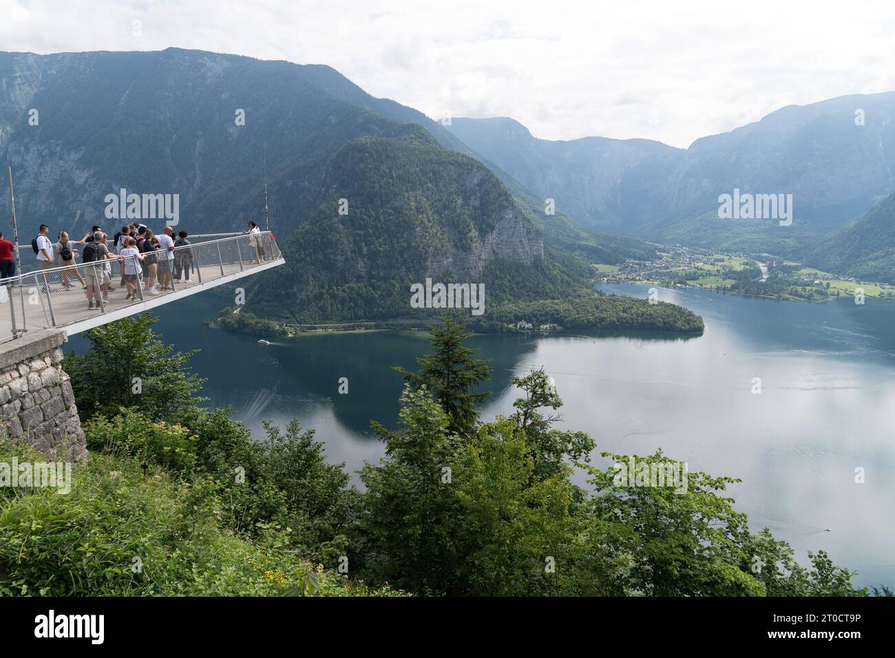 Skywalk in Hallstatt, Upper Austria, Austria, and Hallstatter See (Lake ...