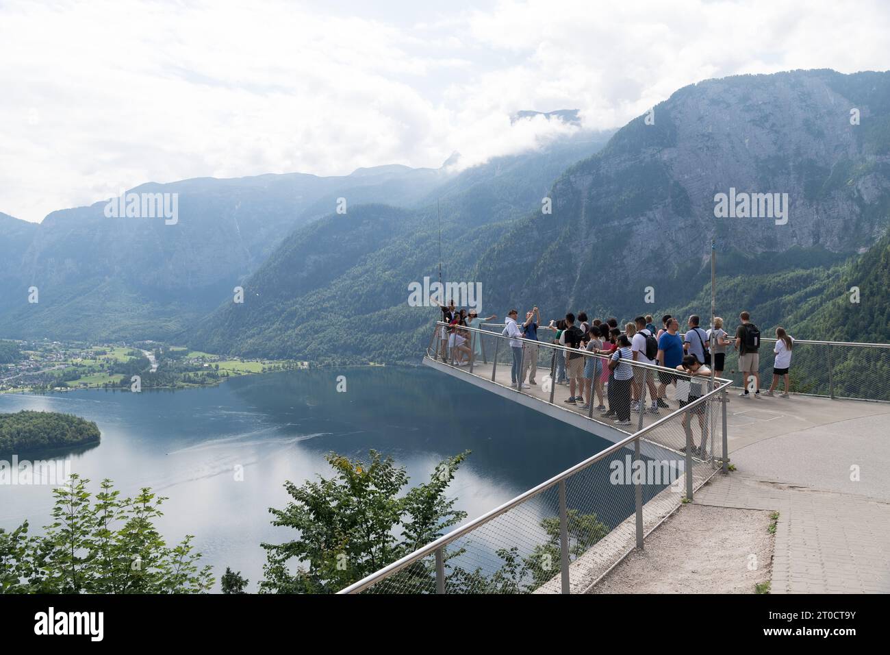Skywalk in Hallstatt, Upper Austria, Austria, and Hallstatter See (Lake ...