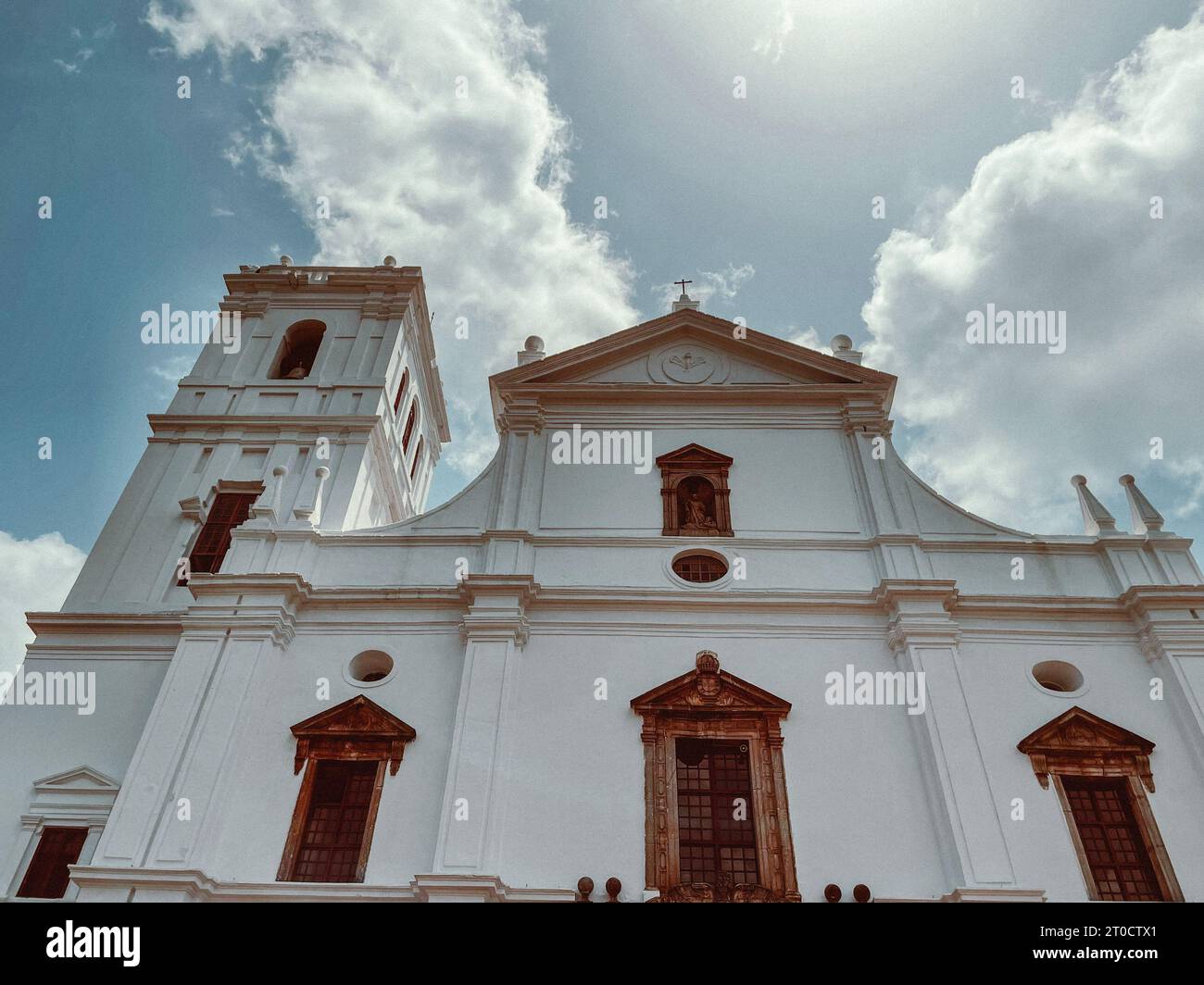 A church seeking solace within the sacred walls of faith Stock Photo ...