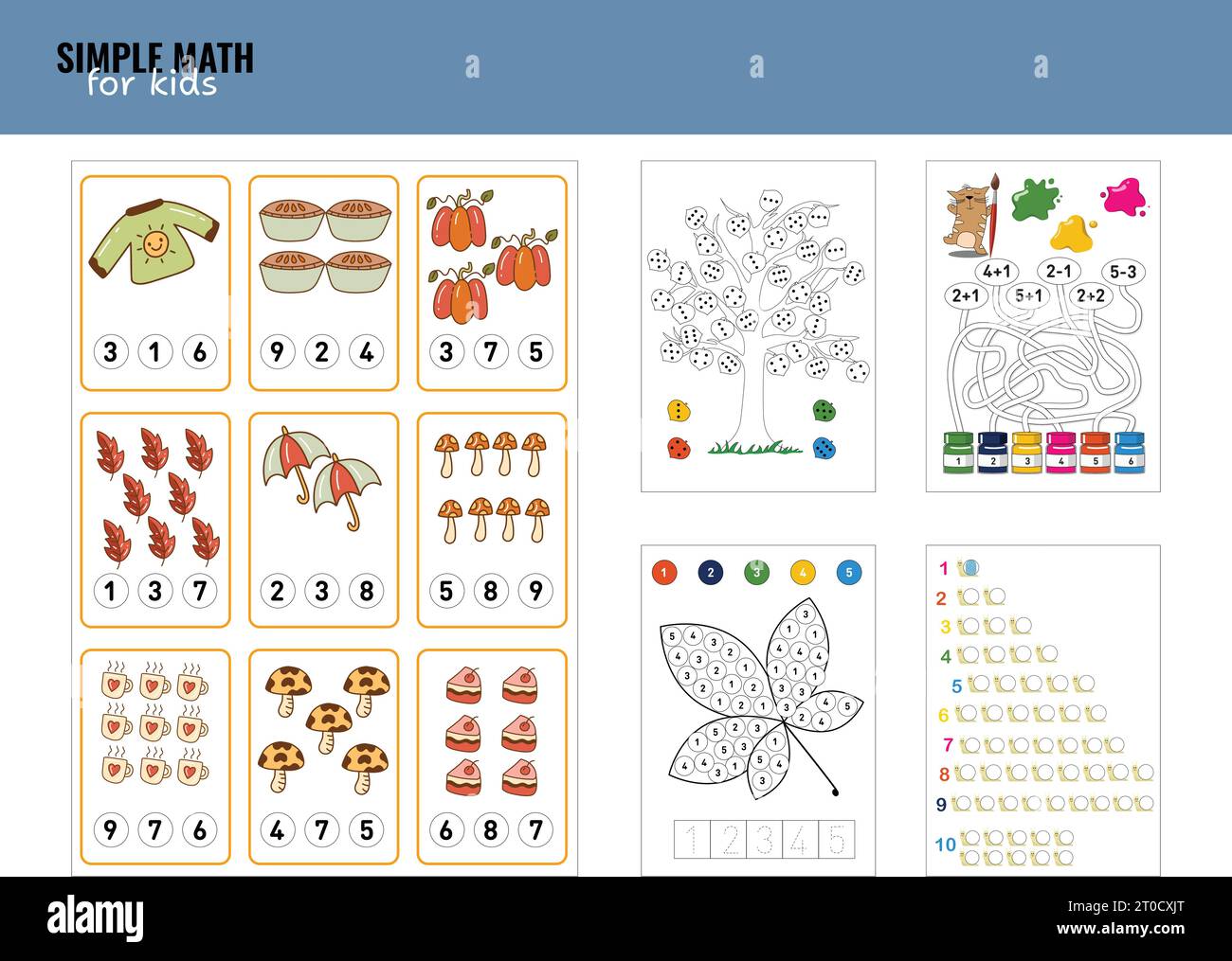 Children activities worksheet. Printable simple math logic task for ...