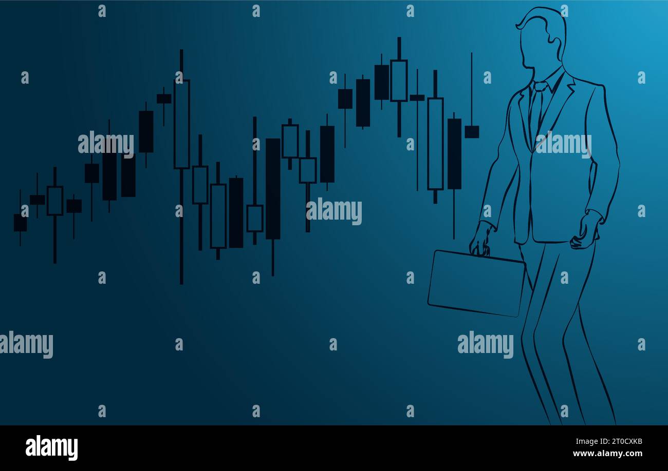 Trading background, wallpaper. Financial candlestick chart, support and ...