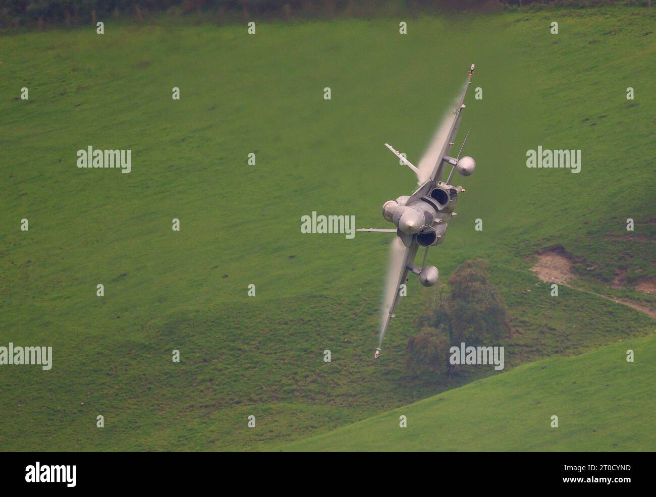 Royal Canadian Air Force CF-188 724 Hornet low level flying in the ...