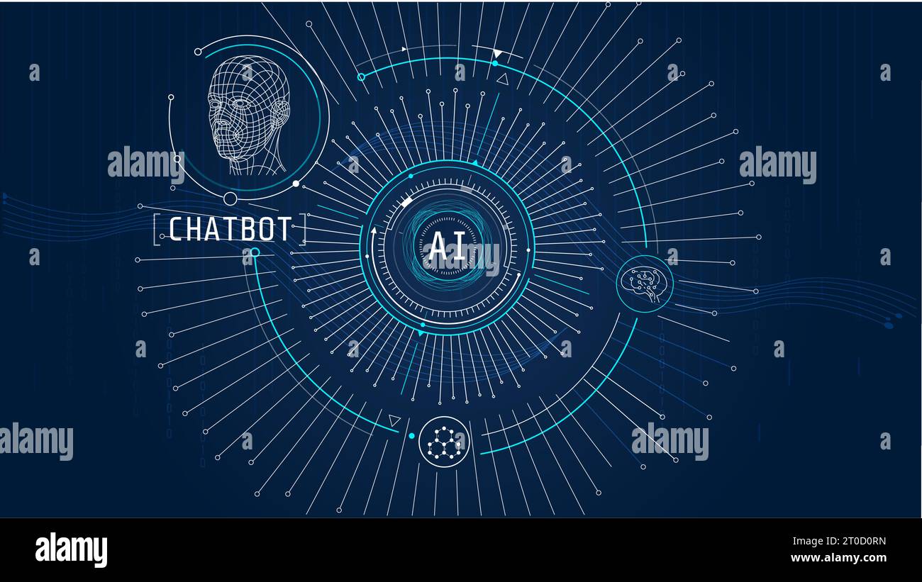 Abstract infographics with virtual interfaces and data connections ...