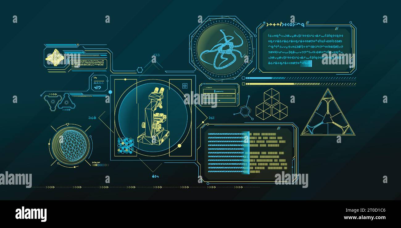 Exploration interface by sci-fi infographics Stock Vector Image & Art ...
