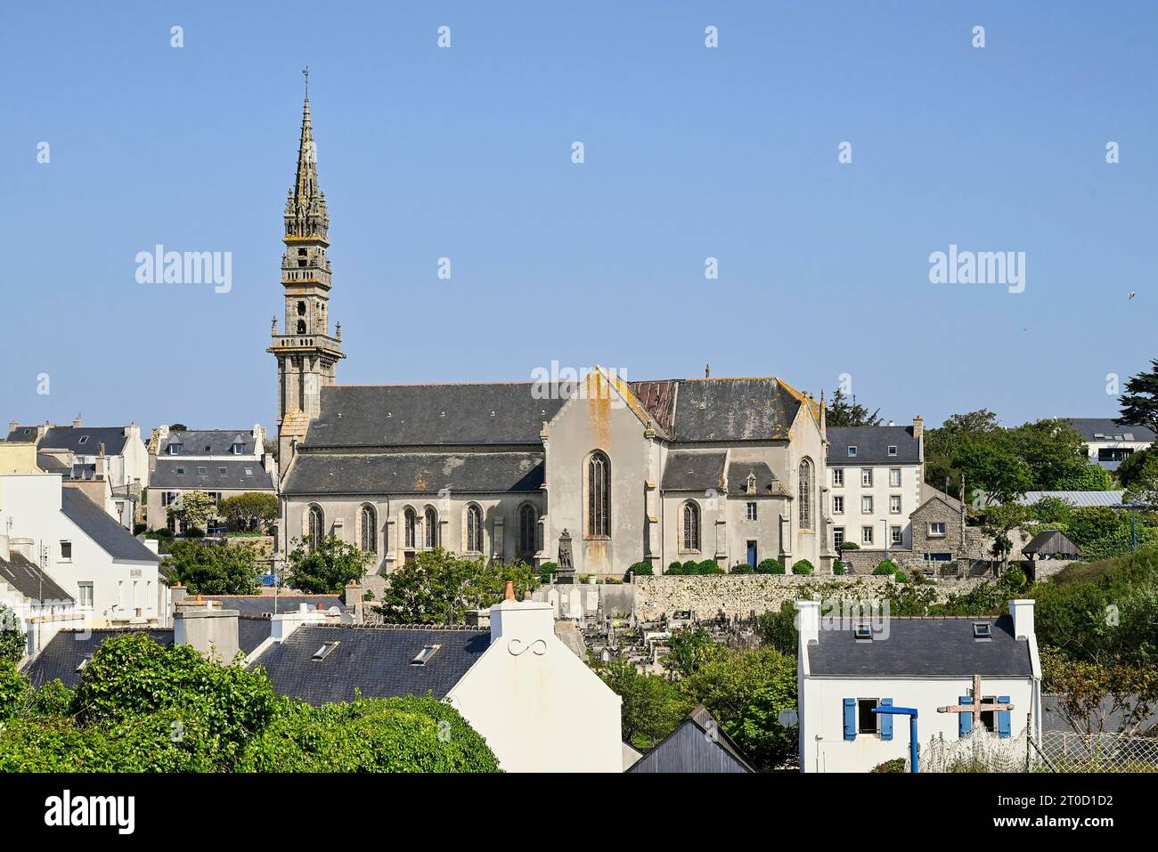 Church of St. Paul-Aurelien in Lampaul, Ouessant Island, Finistere ...