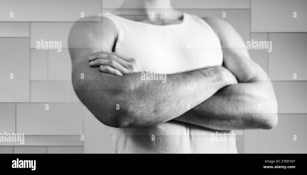 Crossed arm arms Black and White Stock Photos & Images - Alamy