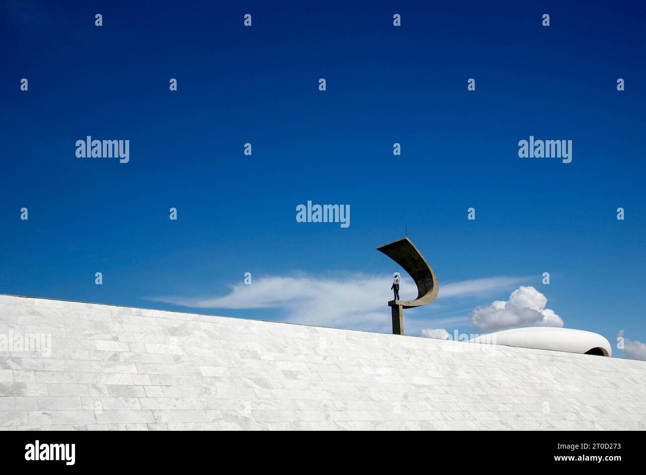 Memorial JK with the statue of Juscelino Kubitschek, designed by Oscar ...