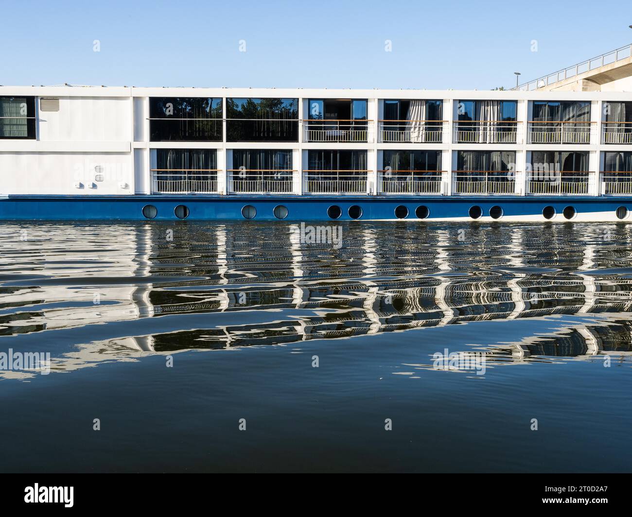 River cruise ship on the Main River, Tui Maya, detail, Ochsenfurt ...