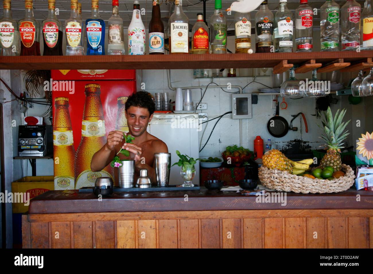 Boteco da Colonia Bar on Canto Beach, Buzios, Rio de Janeiro State ...