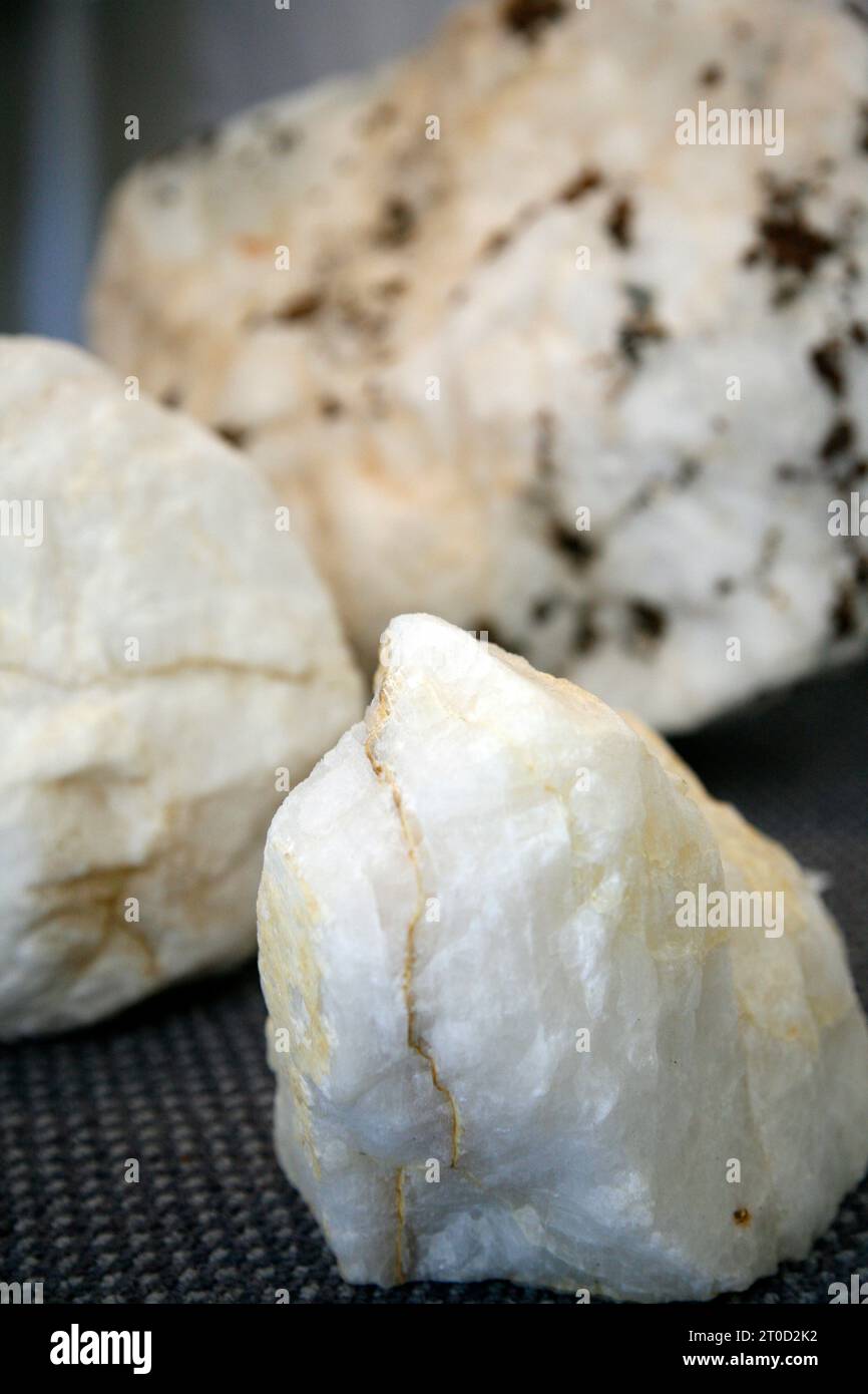 Cryolite stone at the geological museum in Ivigtut, Greenland Stock ...