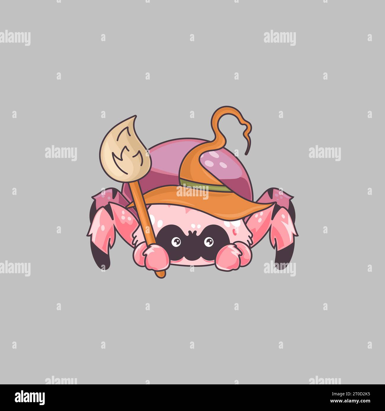 Cartoon Clipart Halloween Spider Illustration. Cute Clip Art Halloween ...