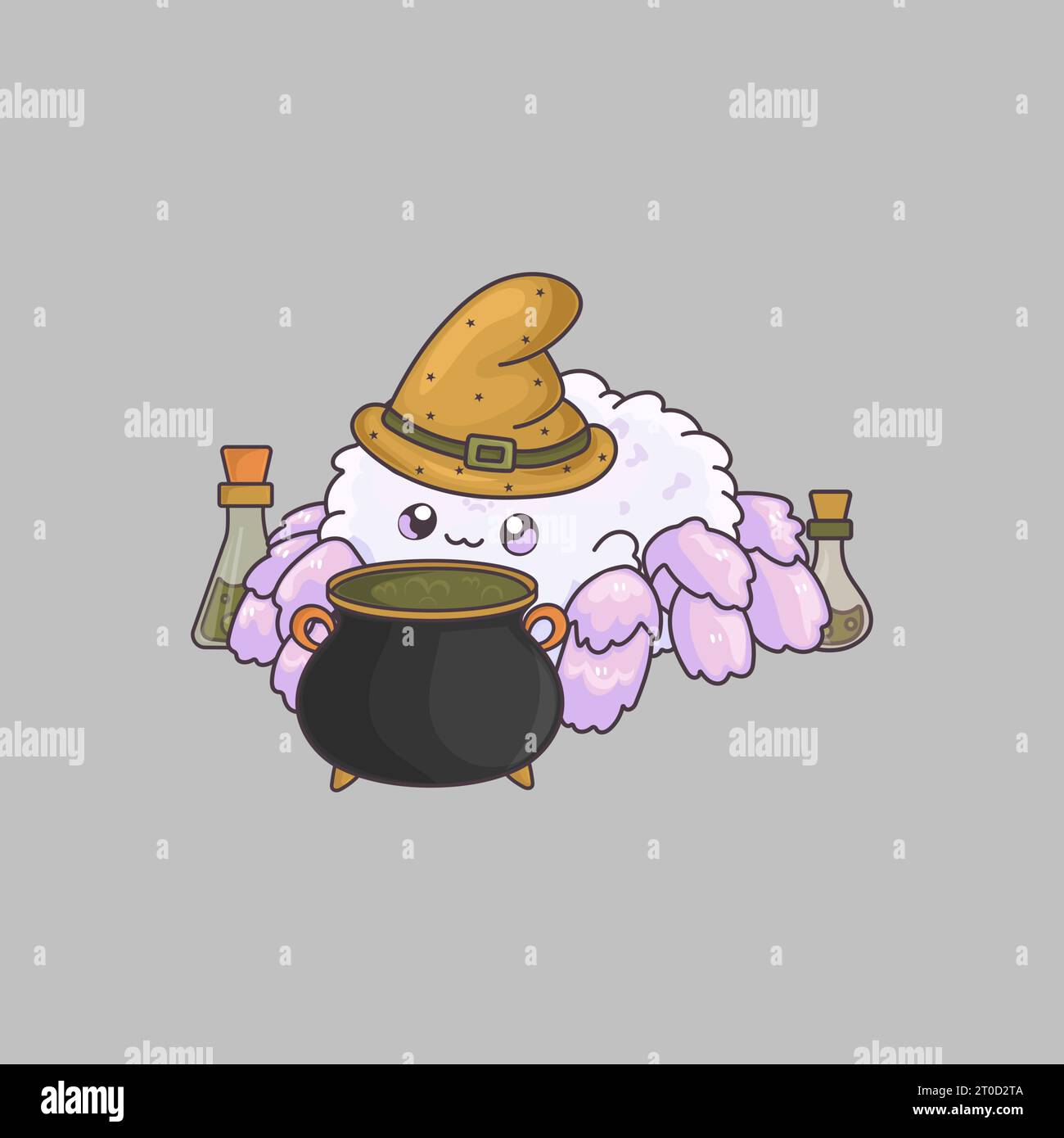 Cartoon Clipart Halloween Spider Illustration. Cute Clip Art Halloween ...