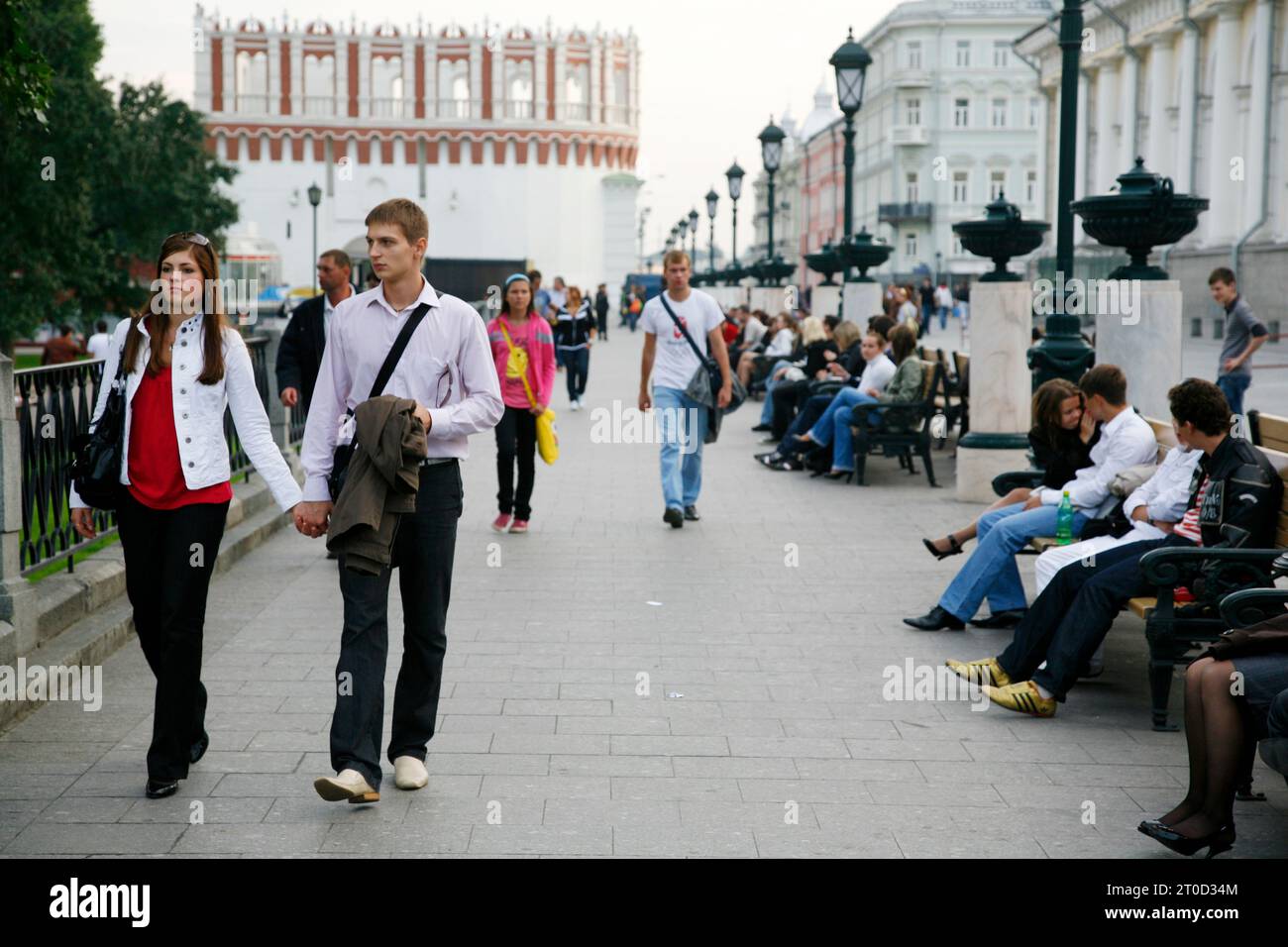 People at the Manezhnaya Square, Moscow, Russia Stock Photo - Alamy