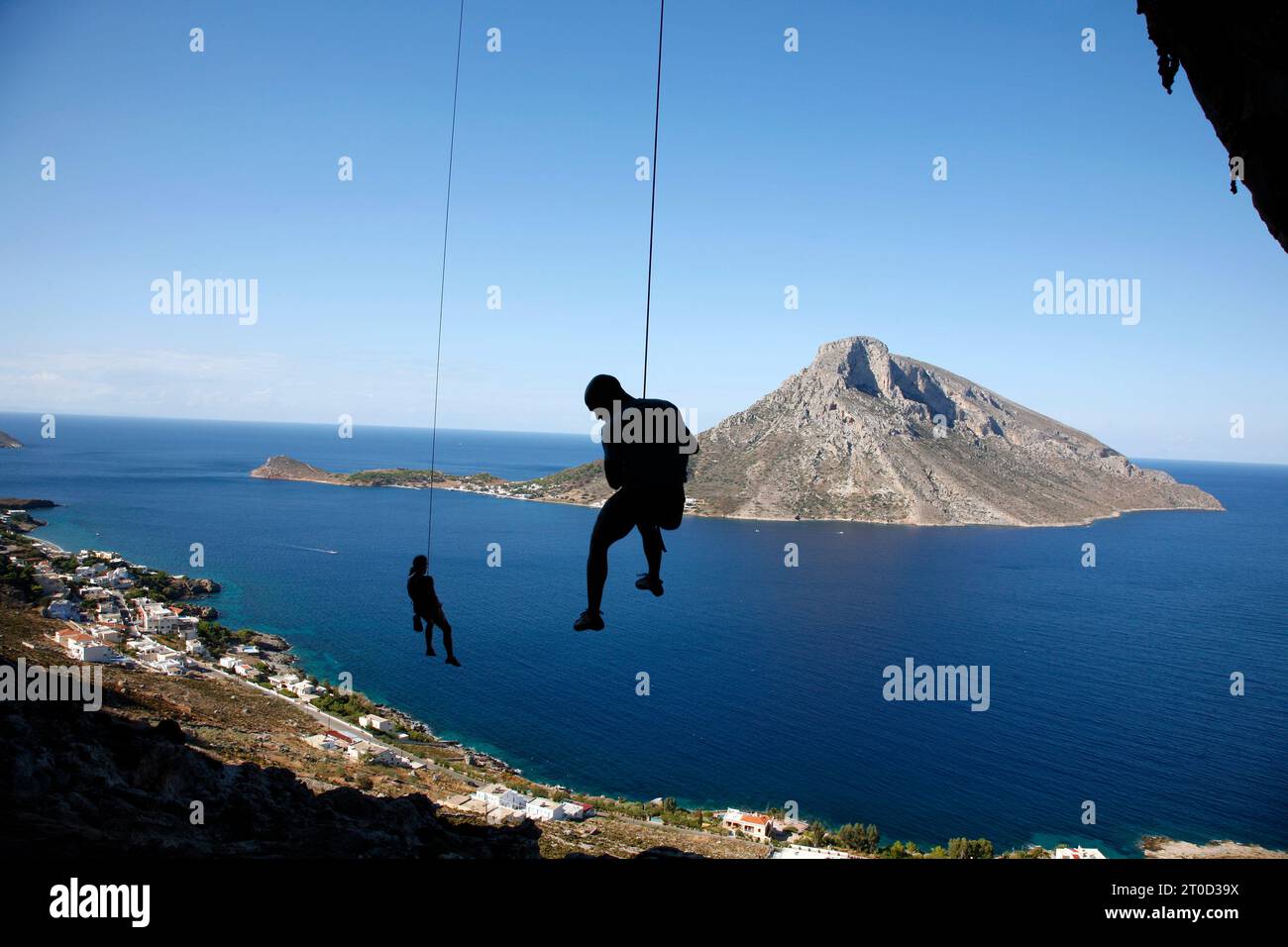 rock climbing in Greece Stock Photo - Alamy