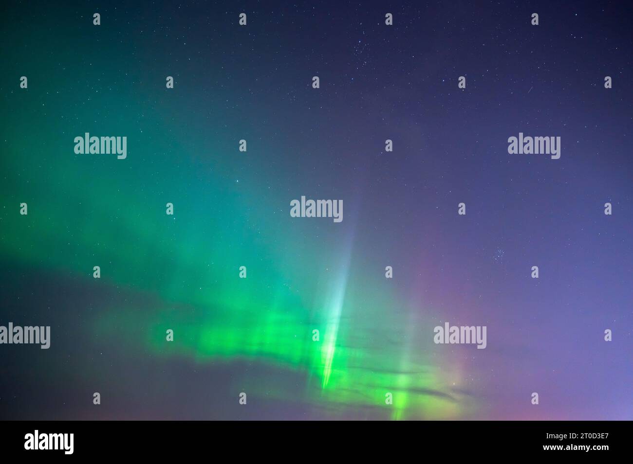 Colourful Aurora borealis or polar lights on dark night sky Stock Photo ...