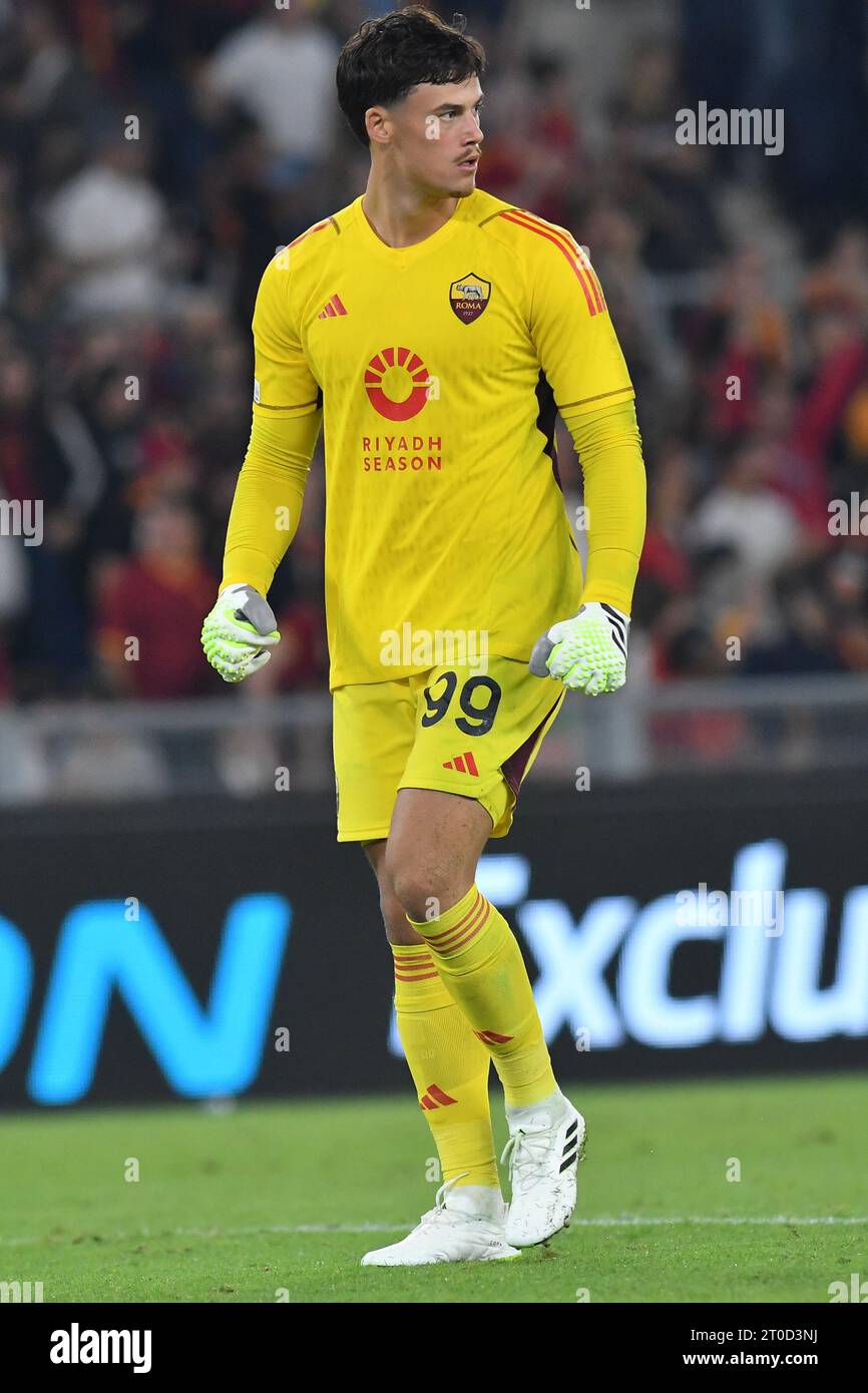 Mile Svilar of AS Roma during the Uefa Europa League match AS Roma v ...