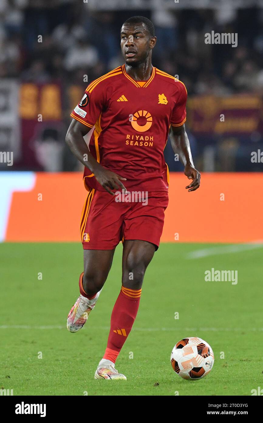 Evan Ndicka of AS Roma during the Uefa Europa League match AS Roma v ...