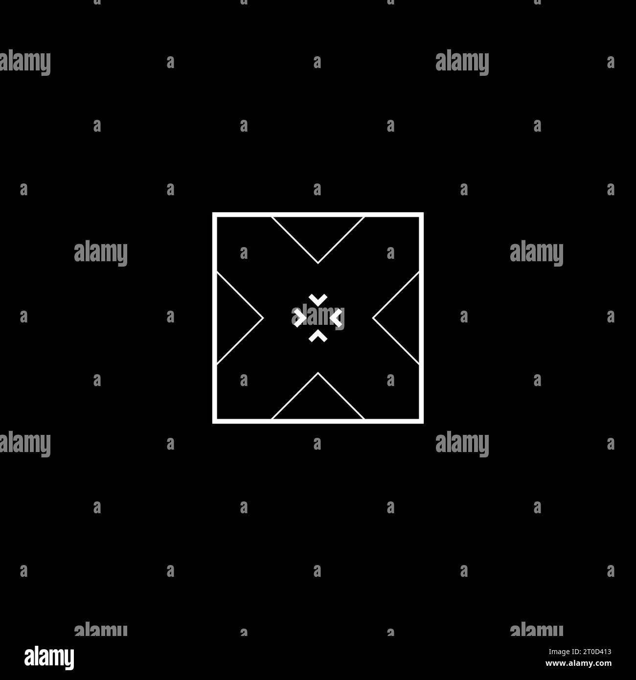 Futuristic GUI rectangle target, tech aim, HUD reticle, cyberpunk ...