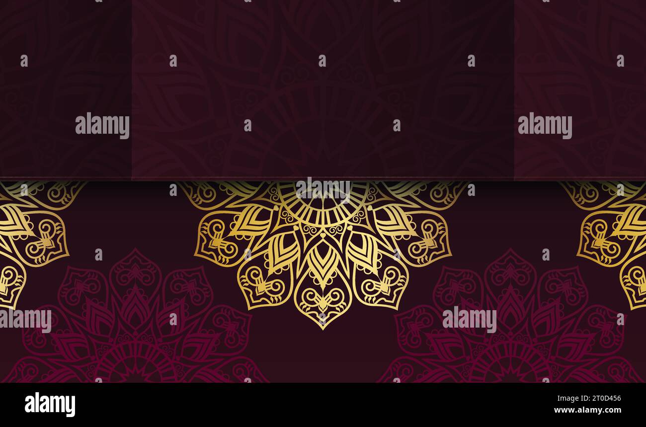 creative gradient red color golden color mandala background design ...