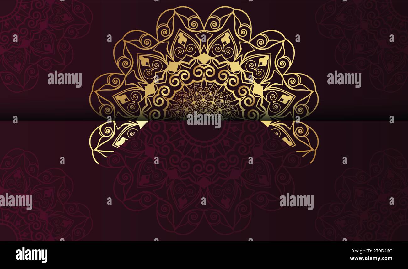 unique gradient red color mandala background design premium vector ...