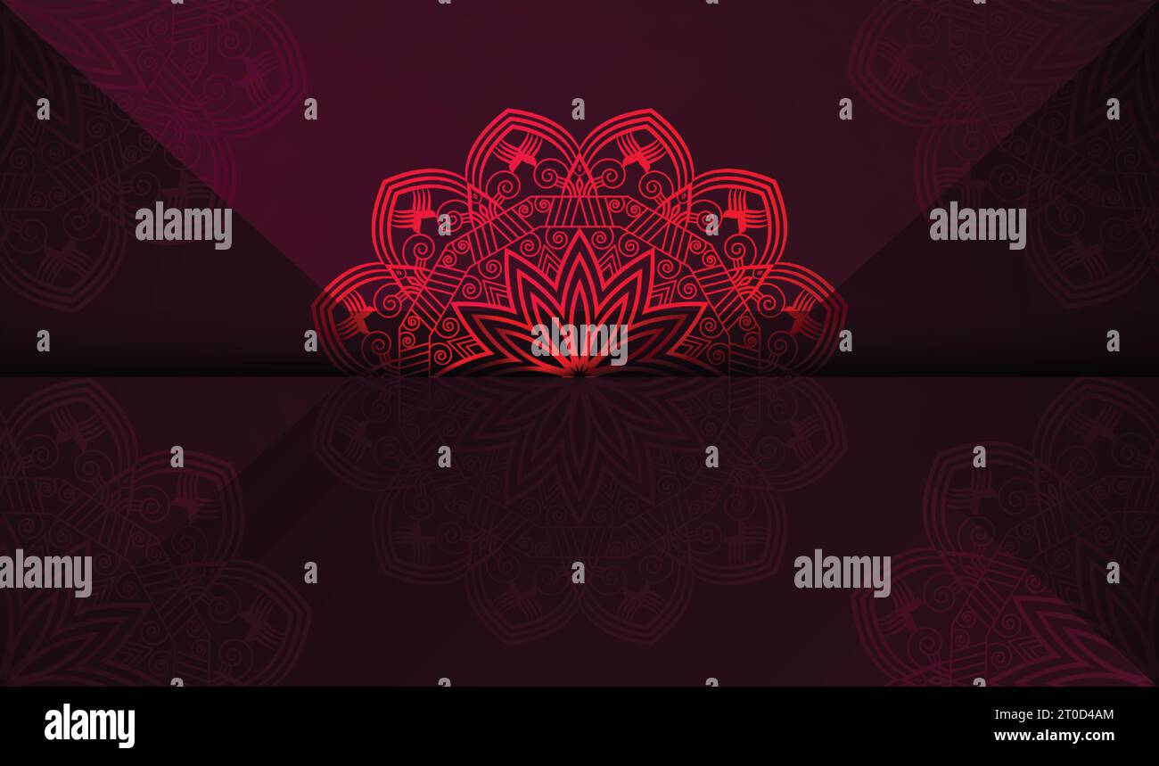 abstract style colorful red gradient mandala background design vector ...