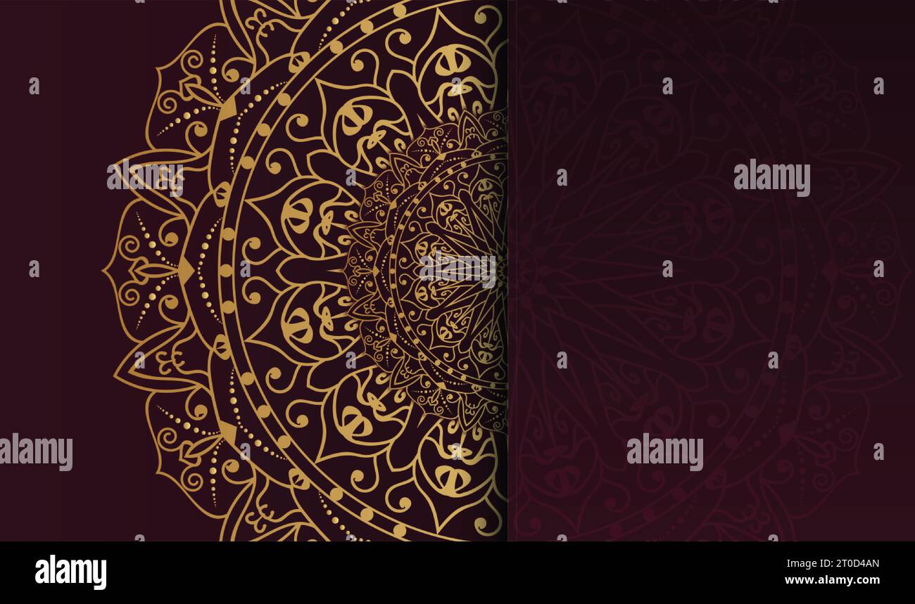 unique gradient red color mandala creative art style background design ...