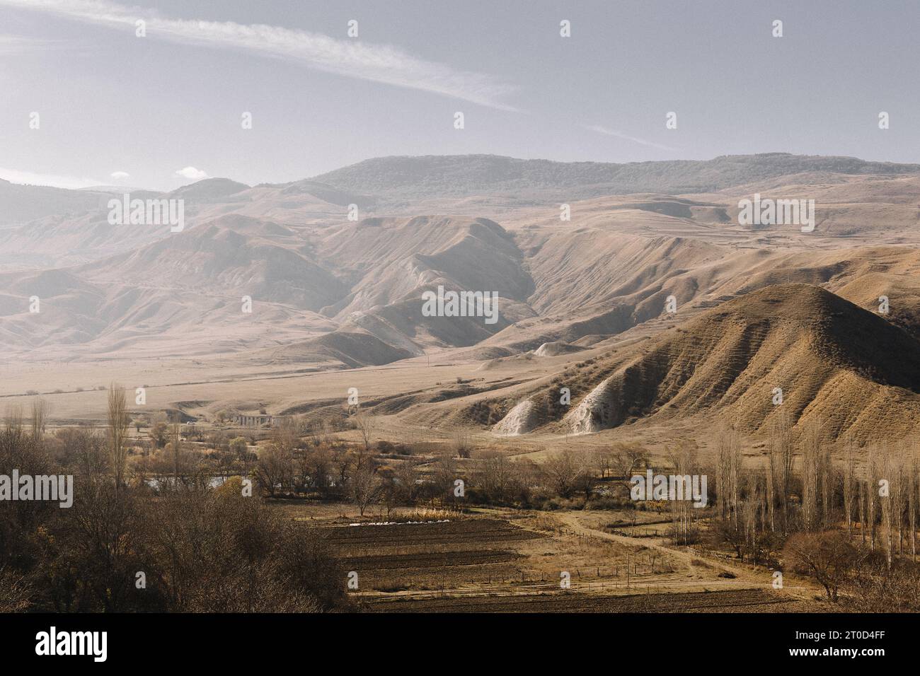 Georgian landscape with hills and mountains Stock Photo - Alamy