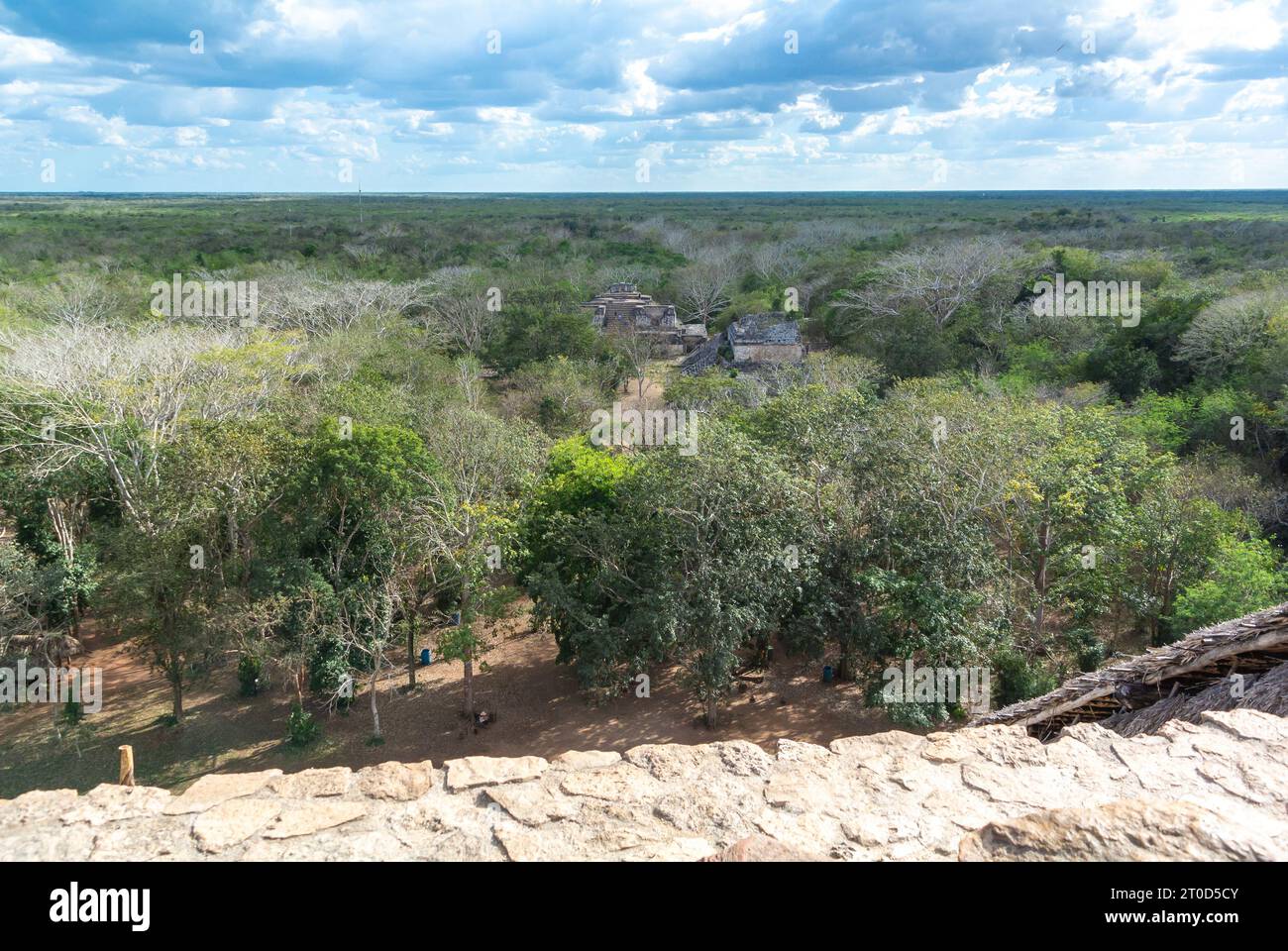 Ek Balam, Yucatan, Mexico, An aerail landscape seen from acropolis ...