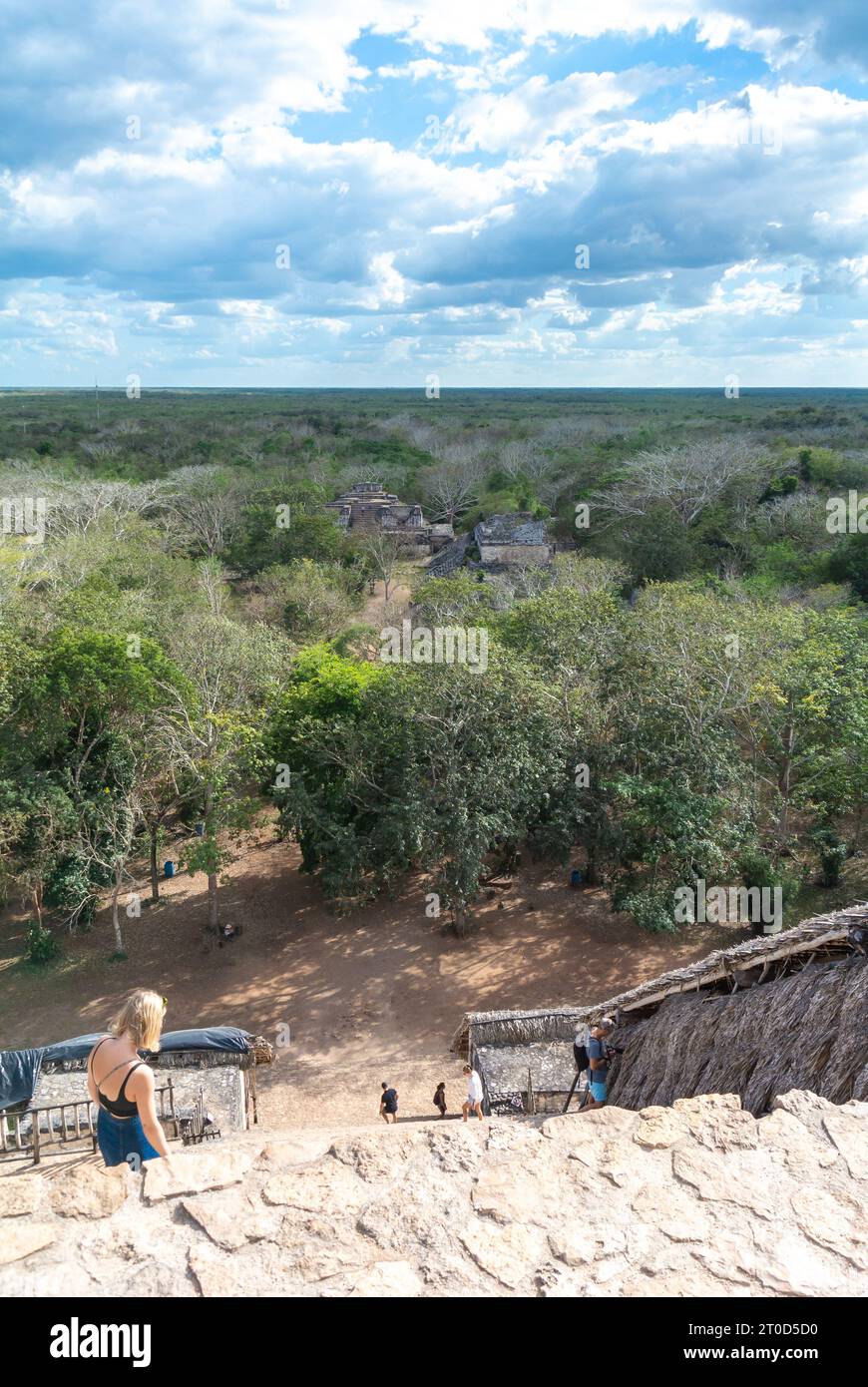 Ek Balam, Yucatan, Mexico, An aerail landscape seen from acropolis ...