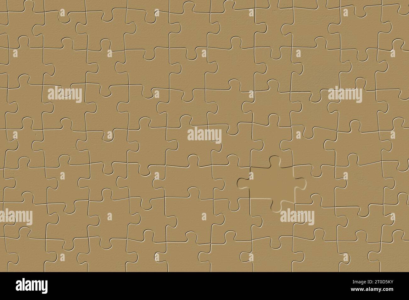 Embossed, missing piece of a gold jigsaw puzzle Stock Photo - Alamy