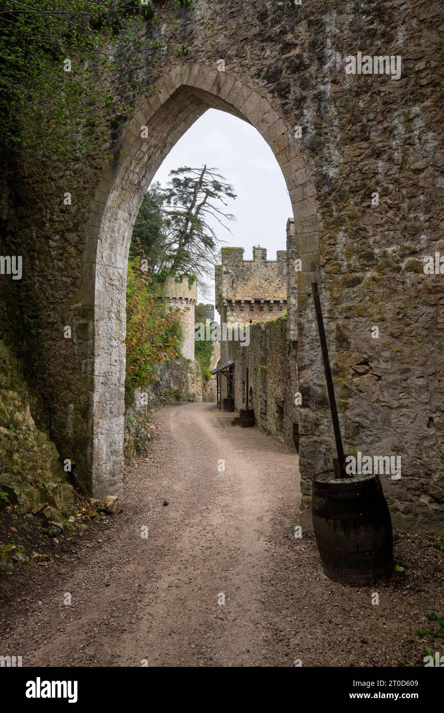 Gwrych Castle, Abergele, North Wales. A 19th century country house ...