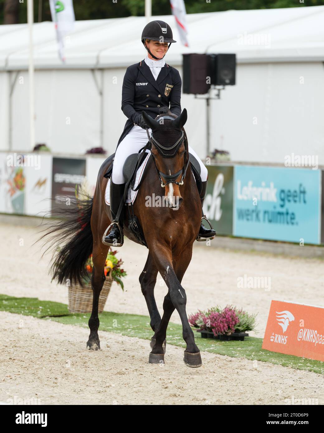 Julia KRAJEWSKI of Germany with Nickel 21 during dressage at the ...