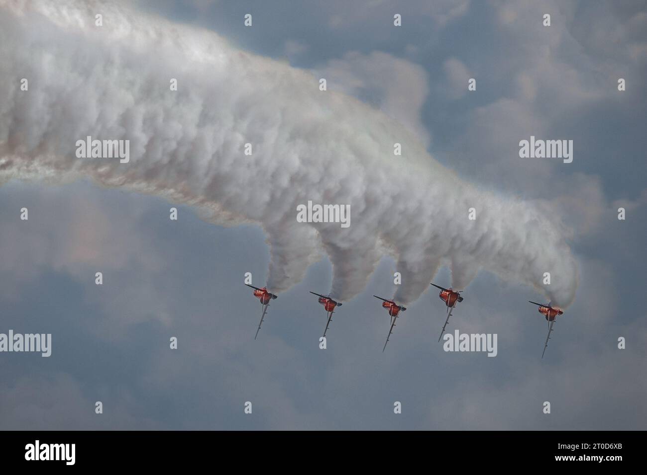 Patrouille RAF Red Arrows Duxford Stock Photo - Alamy
