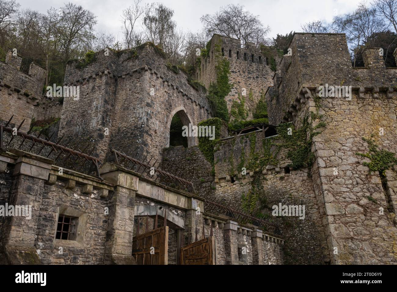 Gwrych Castle, Abergele, North Wales. A 19th century country house ...