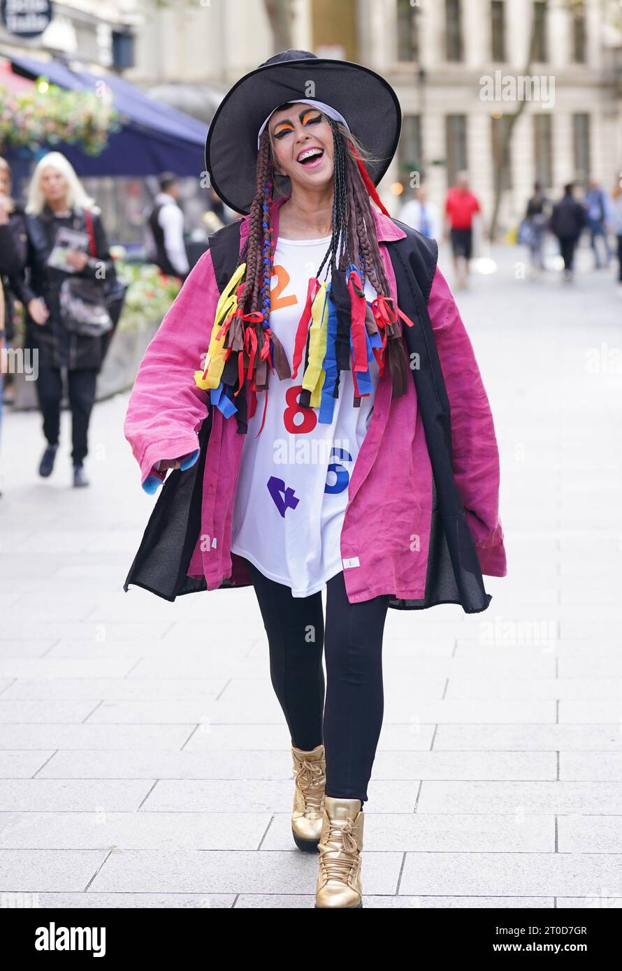 Kate Garraway dressed as Boy George arrives at Global's studios in ...
