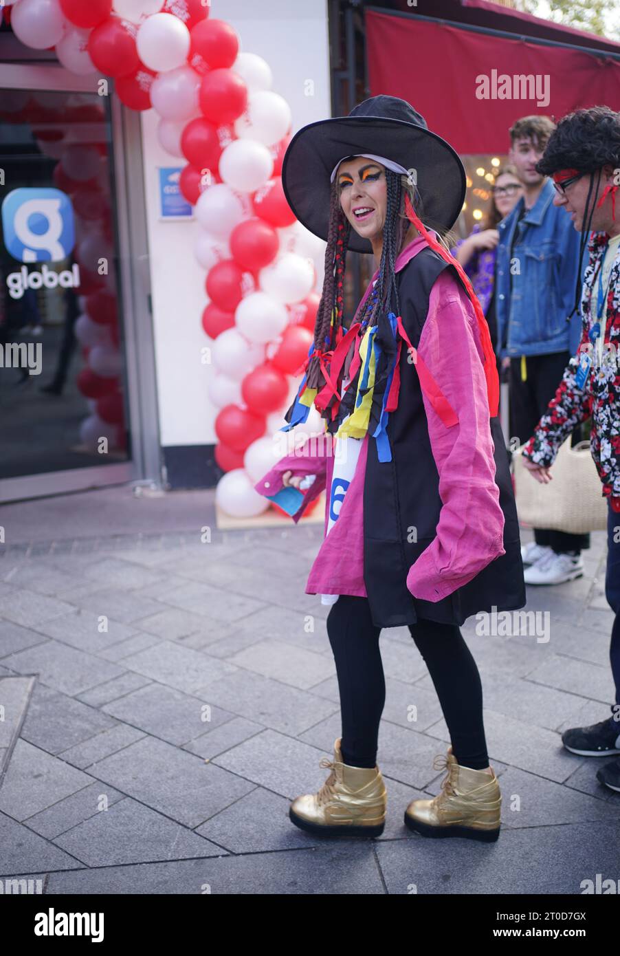 Kate Garraway dressed as Boy George arrives at Global's studios in ...