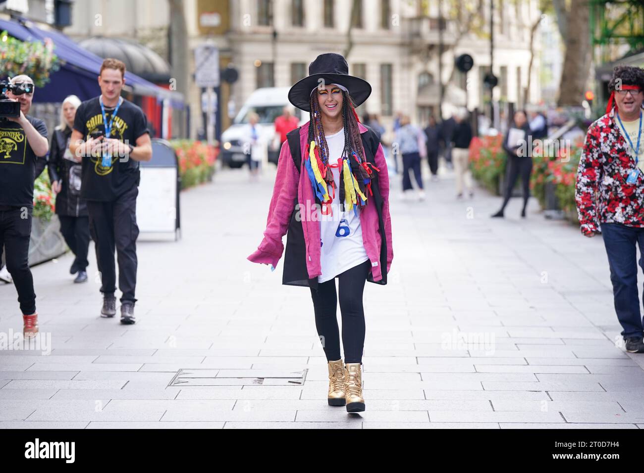 Kate Garraway dressed as Boy George arrives at Global's studios in ...