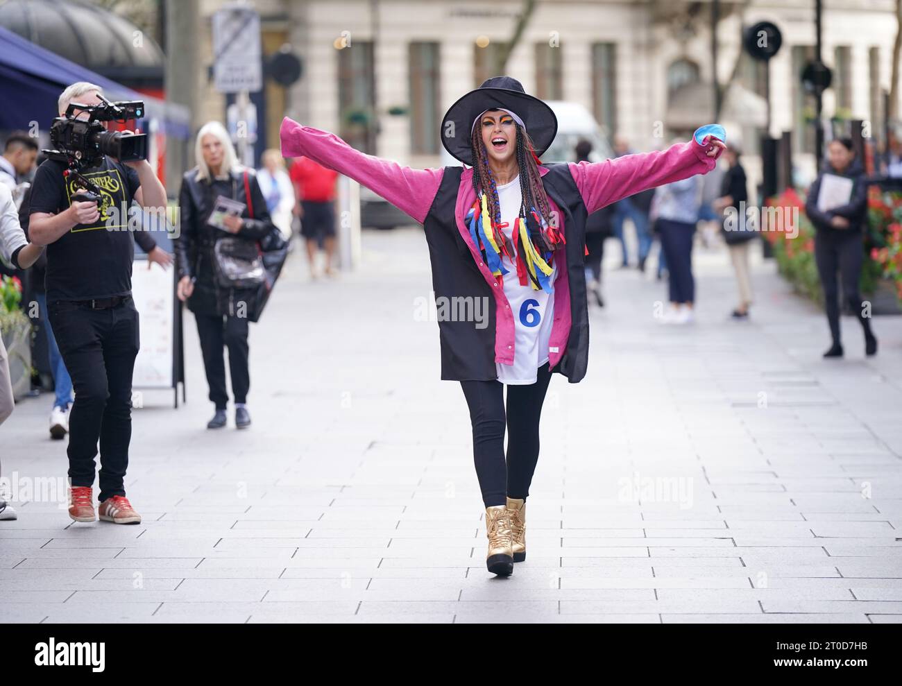 Kate Garraway dressed as Boy George arrives at Global's studios in ...