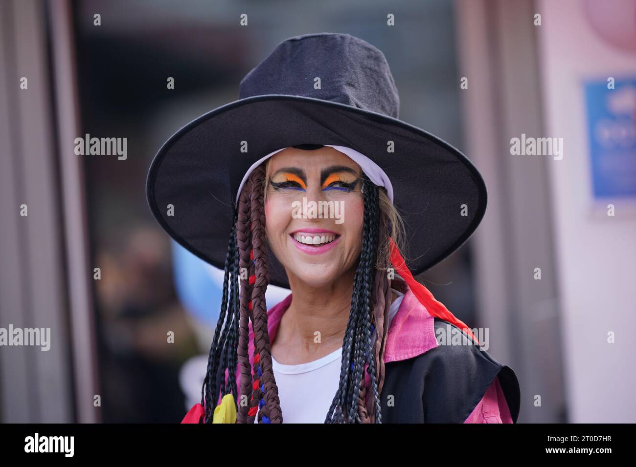 Kate Garraway dressed as Boy George arrives at Global's studios in ...